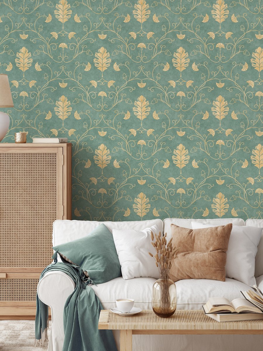 Elegant Floral Vine Pattern Wallpaper Mural | Wallhue